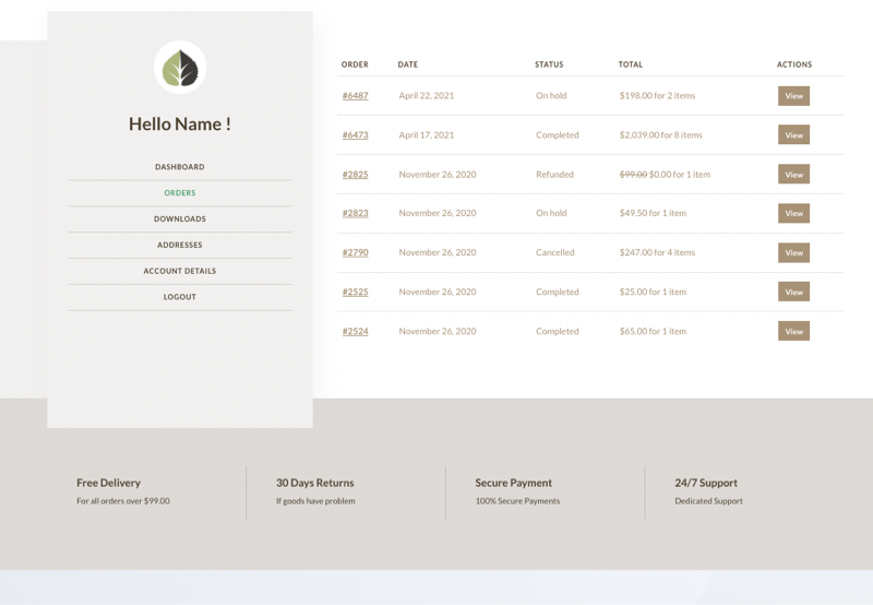 My Account Florist - Divi Shop Builder Plugin For WooCommerce My Account Florist - Divi Shop Builder Plugin For WooCommerce